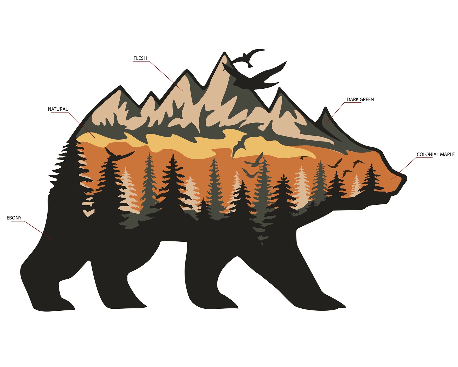 Multi-layer Bear Laser Cut Fles 5 Layer Art Piece for - Etsy Multi-layer Bear Laser Cut Fles 5 Layer Art Piece for - Etsy