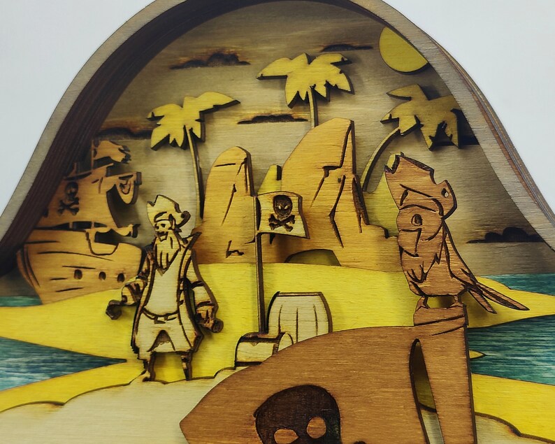 Pirate Hat SVG Laser Cut Files 7 Layer Art Piece for - Etsy