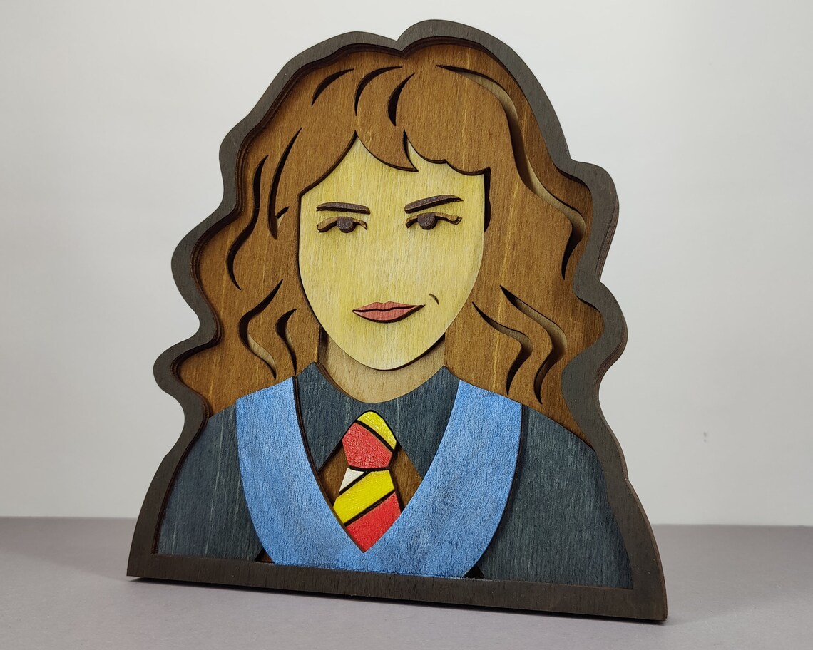Hermione SVG Laser Cut File 6 Layer Art Piece for Glowforge - Etsy