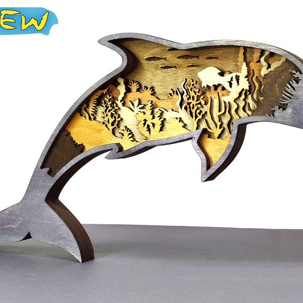 Layer Laser File Dolphin - Etsy