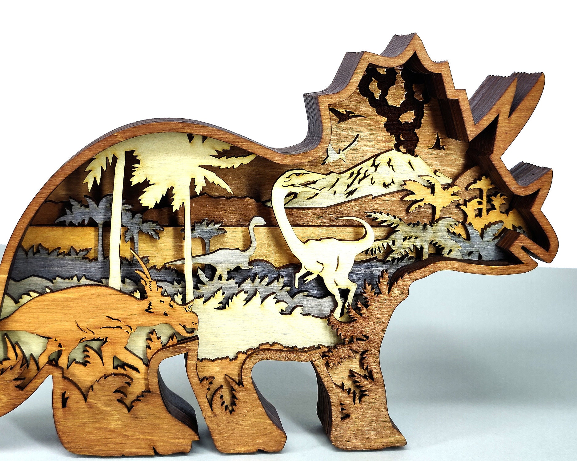 Dinosaur Layered SVG Laser Cut File Multilayer 3d 9 Layer - Etsy Australia
