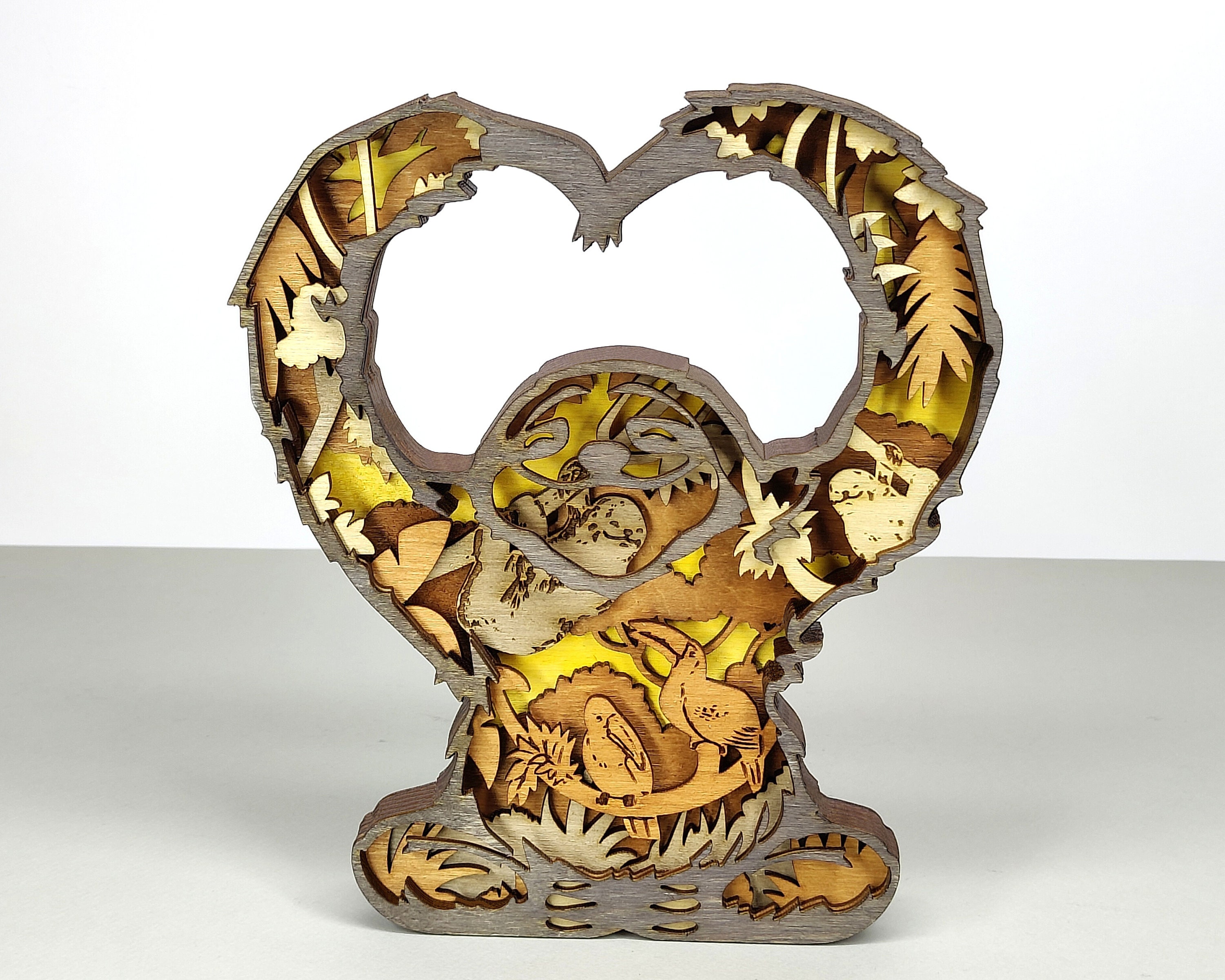 Sloth Multilayer SVG Laser Cut File 3D Layer 6 Layer Art - Etsy UK