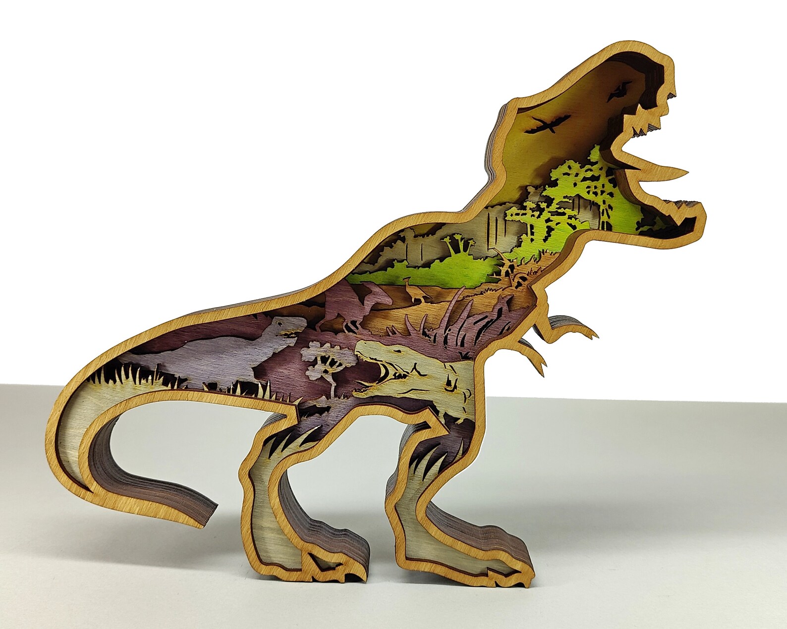 T-rex Laser Cut File Multilayer 9 Layer Art Piece for - Etsy
