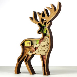 Deer SVG, Laser Cut File 6 Layer Art Piece for Glowforge Multi-layer ...