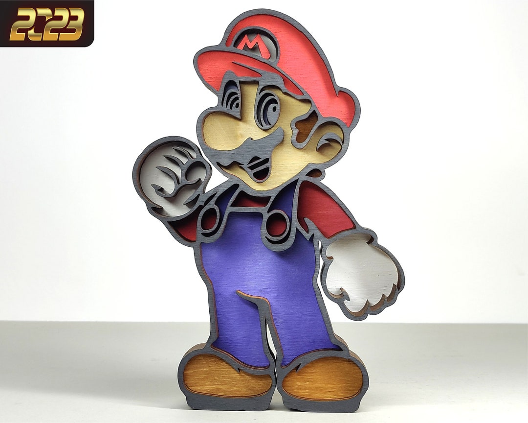 Mario SVG, Laser cut Dateien - 7 Layer Art Piece für Glowforge - Etsy.de