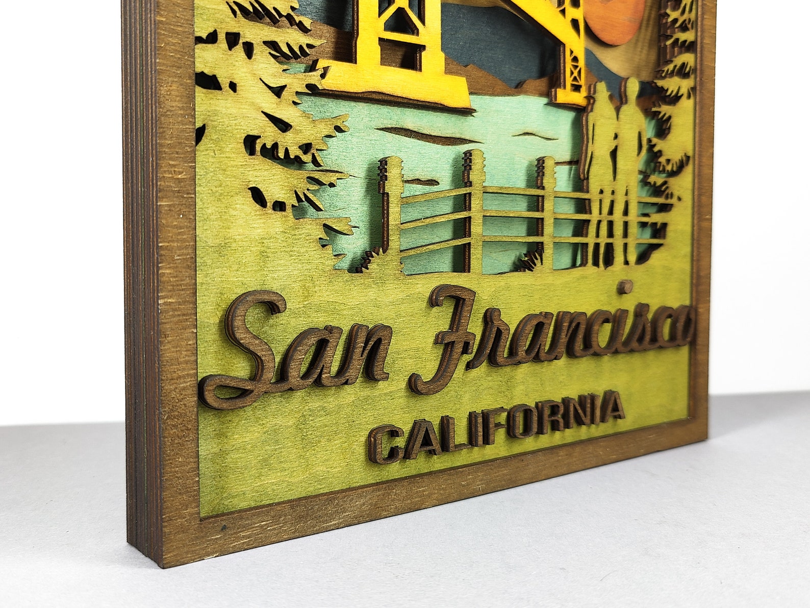 San Francisco SVG California Laser Cut Files 7 Layer Art - Etsy