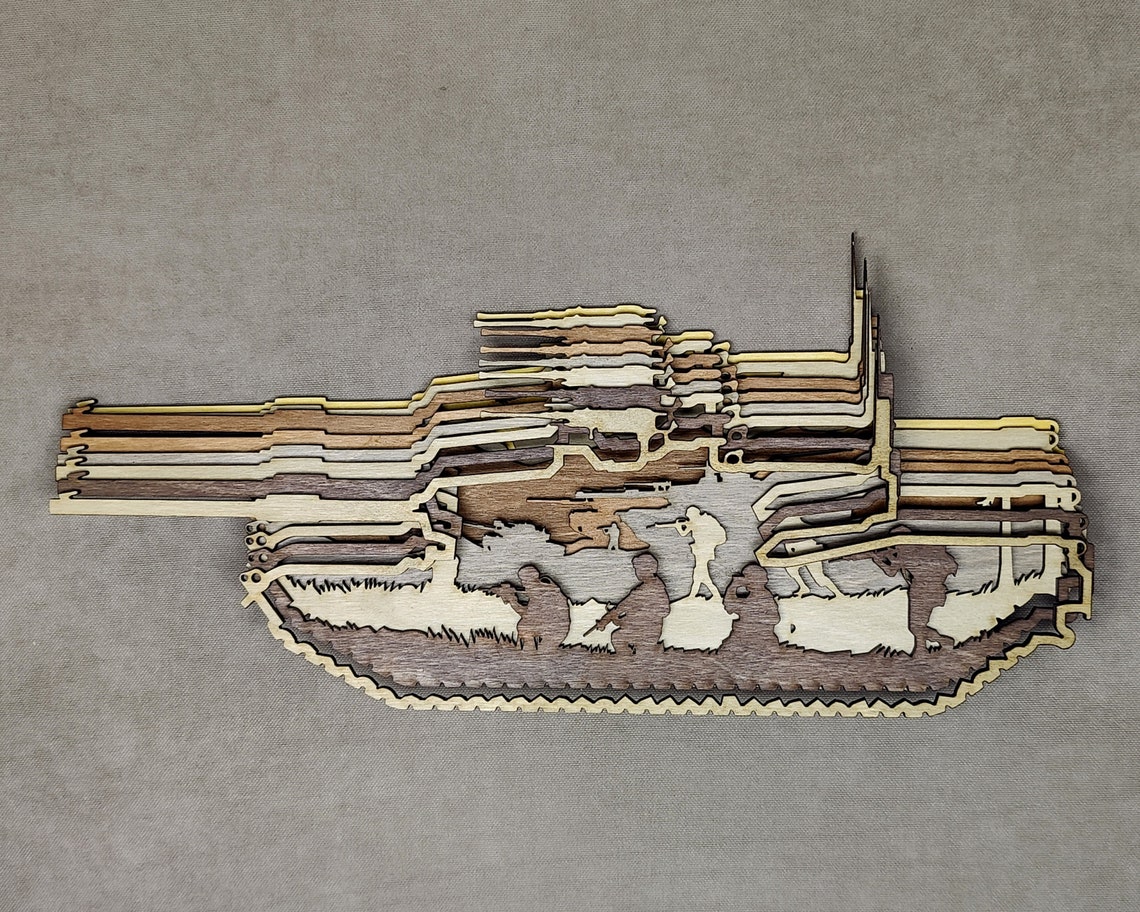 Tank SVG Laser Cut Files 8 Layer Art Piece for Glowforge - Etsy UK
