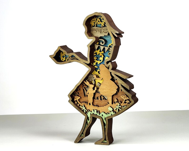 Alice in Wonderland SVG Laser Cut File 7 Layer Art Piece - Etsy Australia