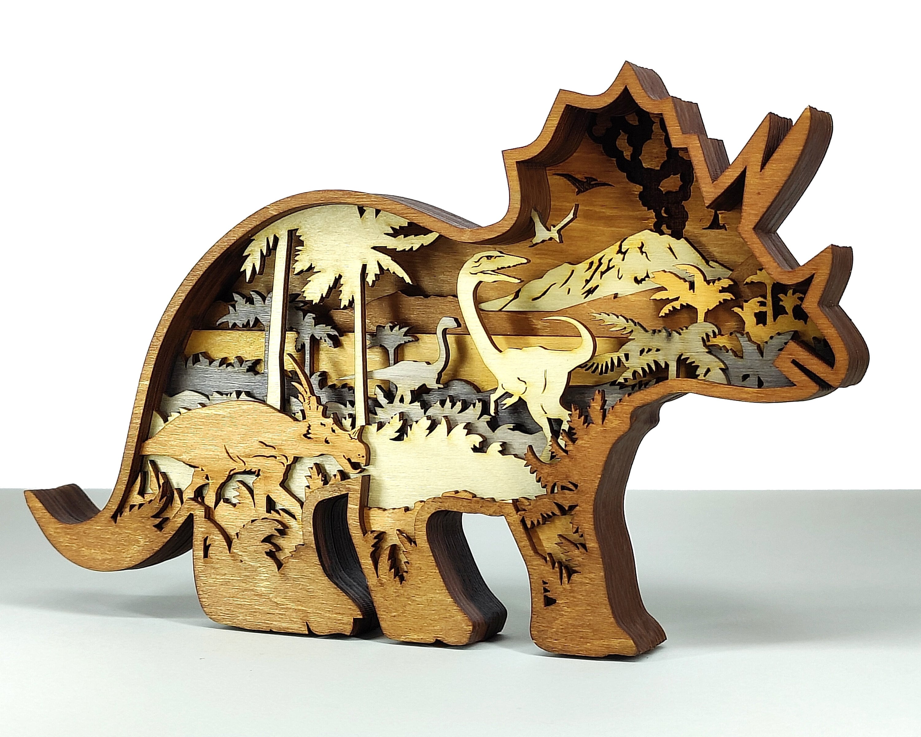 Dinosaur Layered SVG Laser Cut File Multilayer 3d 9 Layer - Etsy Australia