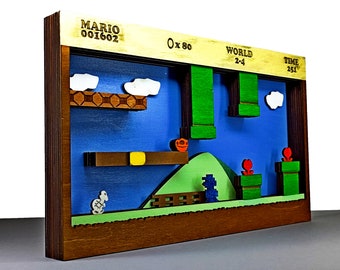 Mario Shadow Box Svg - Etsy Australia