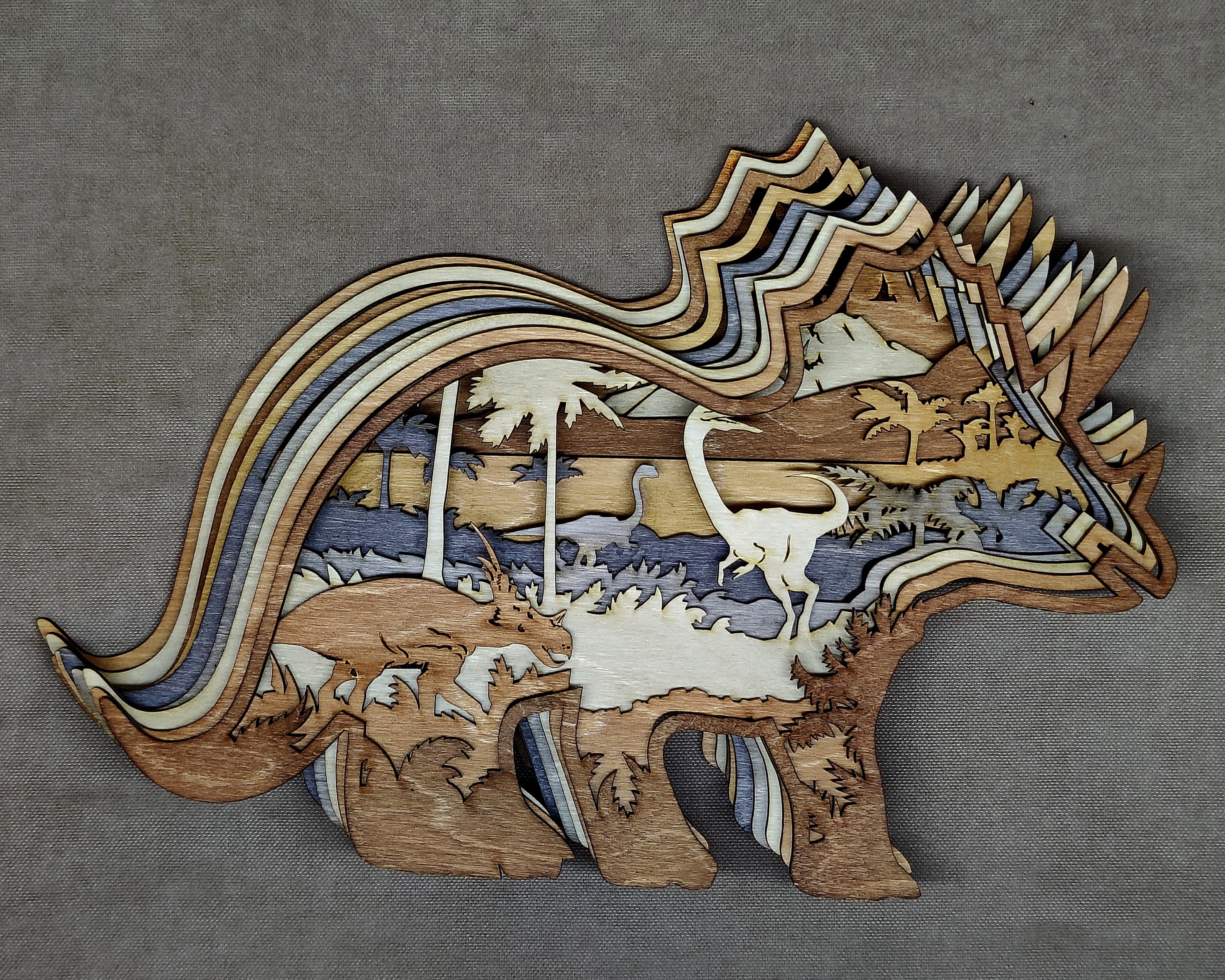 Dinosaur Layered SVG Laser Cut File Multilayer 3d 9 Layer - Etsy Australia