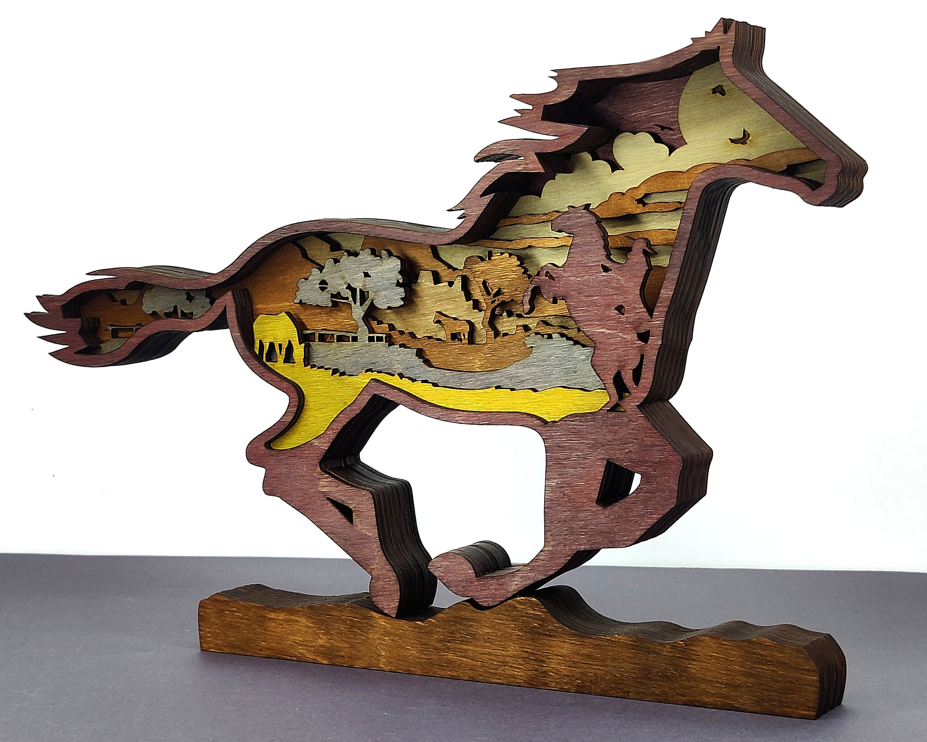 Horse 3D Home Decor Multilayer Model Laser Cut Files 8 - Etsy