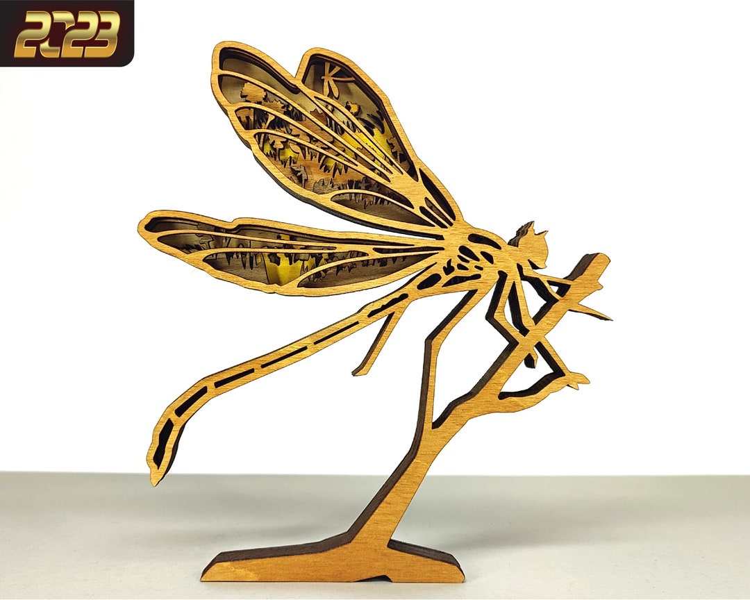 Dragonfly SVG Laser Cut File Layered Svg Vector Design - Etsy Australia