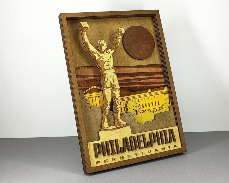Philadelphia SVG Pennsylvania Laser Cut Files 6 Layer Art - Etsy