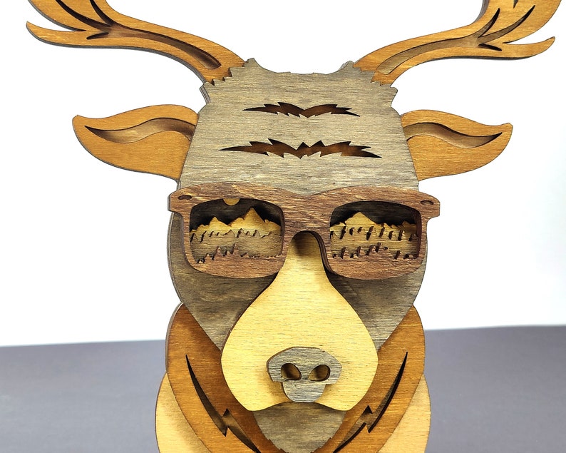 Deer Head SVG Laser Cut Files 6 Layer Art Piece for - Etsy
