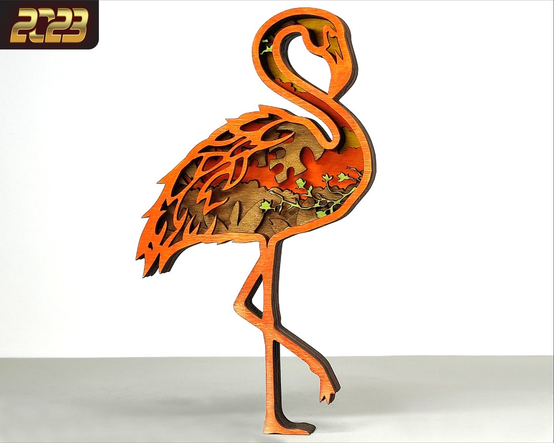 Flamingo SVG Bird SVG Laser Cut Files 6 Layer Art Piece - Etsy Australia