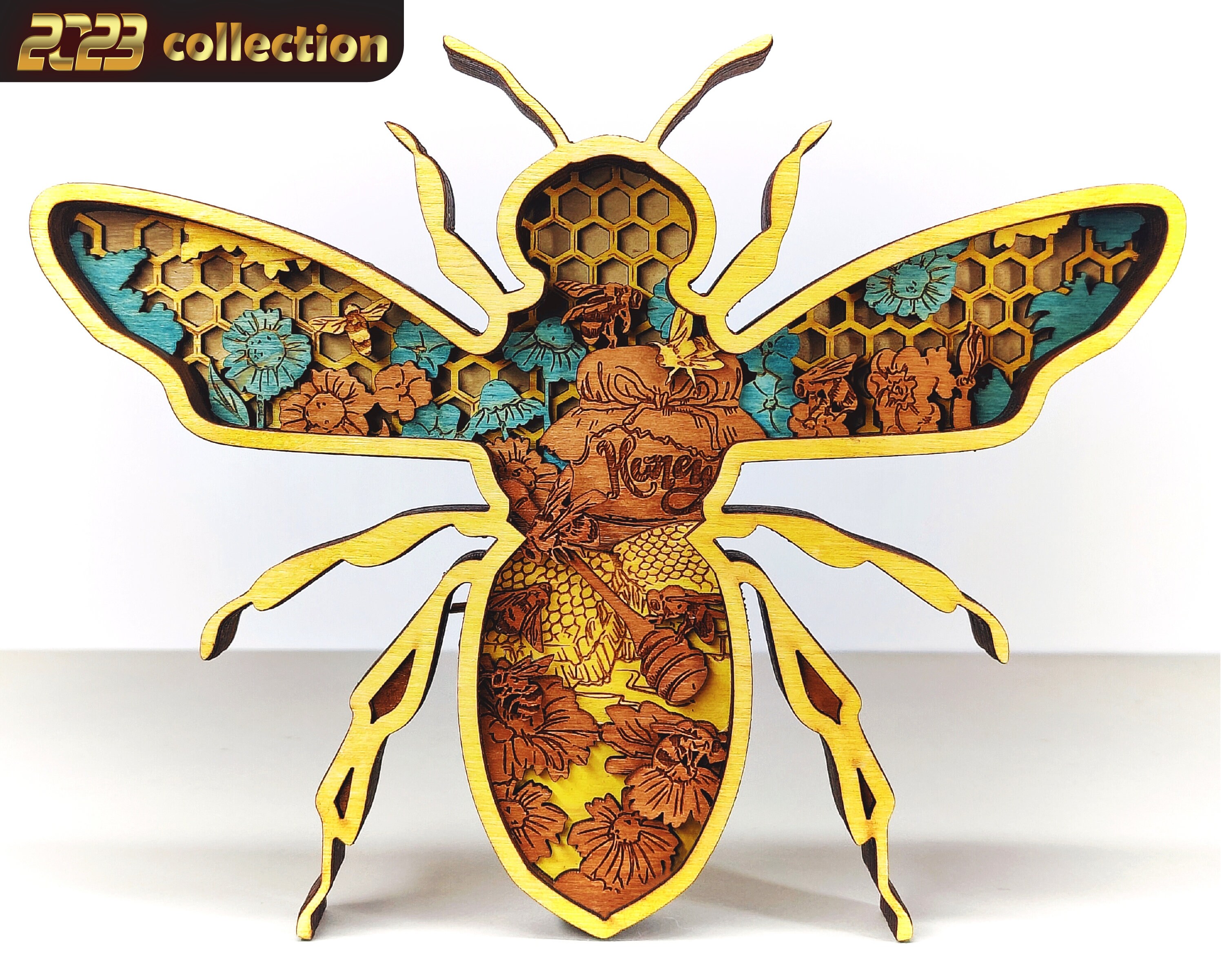 Layered Bee SVG Laser Cut Files 8 Layer Art Piece for - Etsy UK