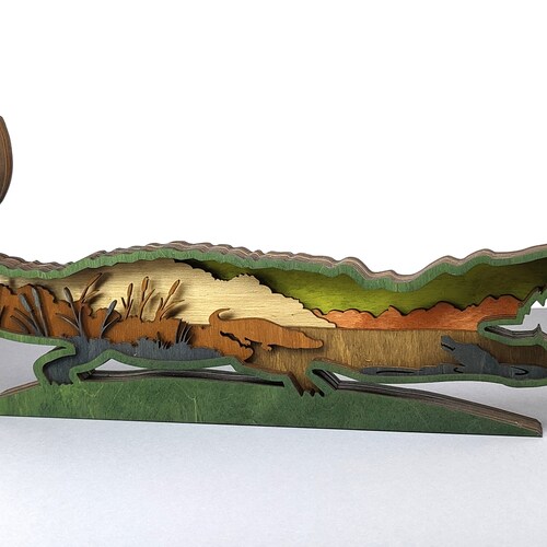 Alligator Crocodile Laser Cut Files SVG PDF 7 Layer Art - Etsy UK