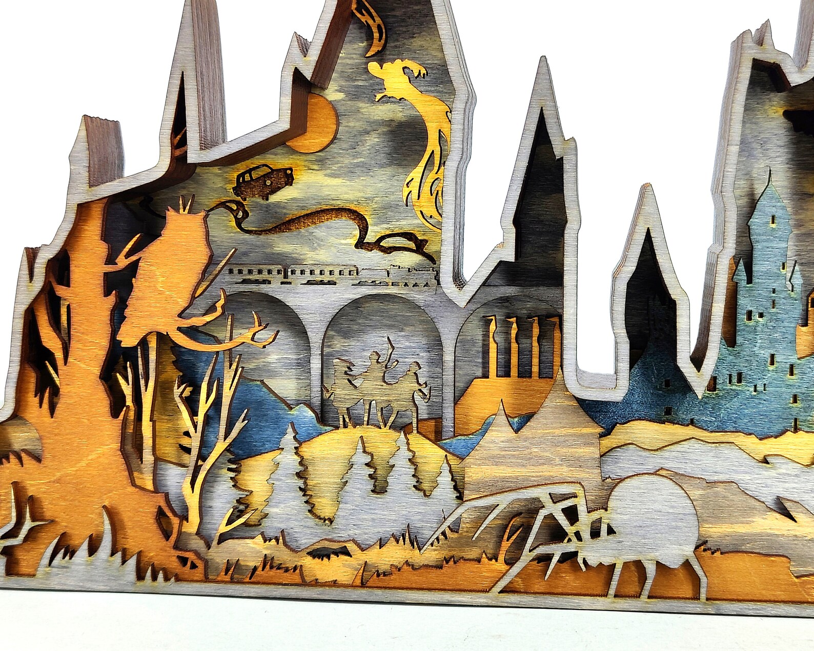 Laser Cut Files, Multilayer, 3D Layer 9 Layer Art Piece for Glowforge ...