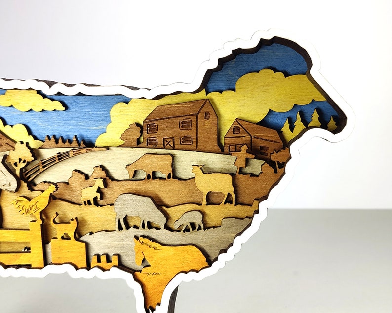 Sheep Lamb SVG Laser Cut Files 9 Layer Art Piece for - Etsy