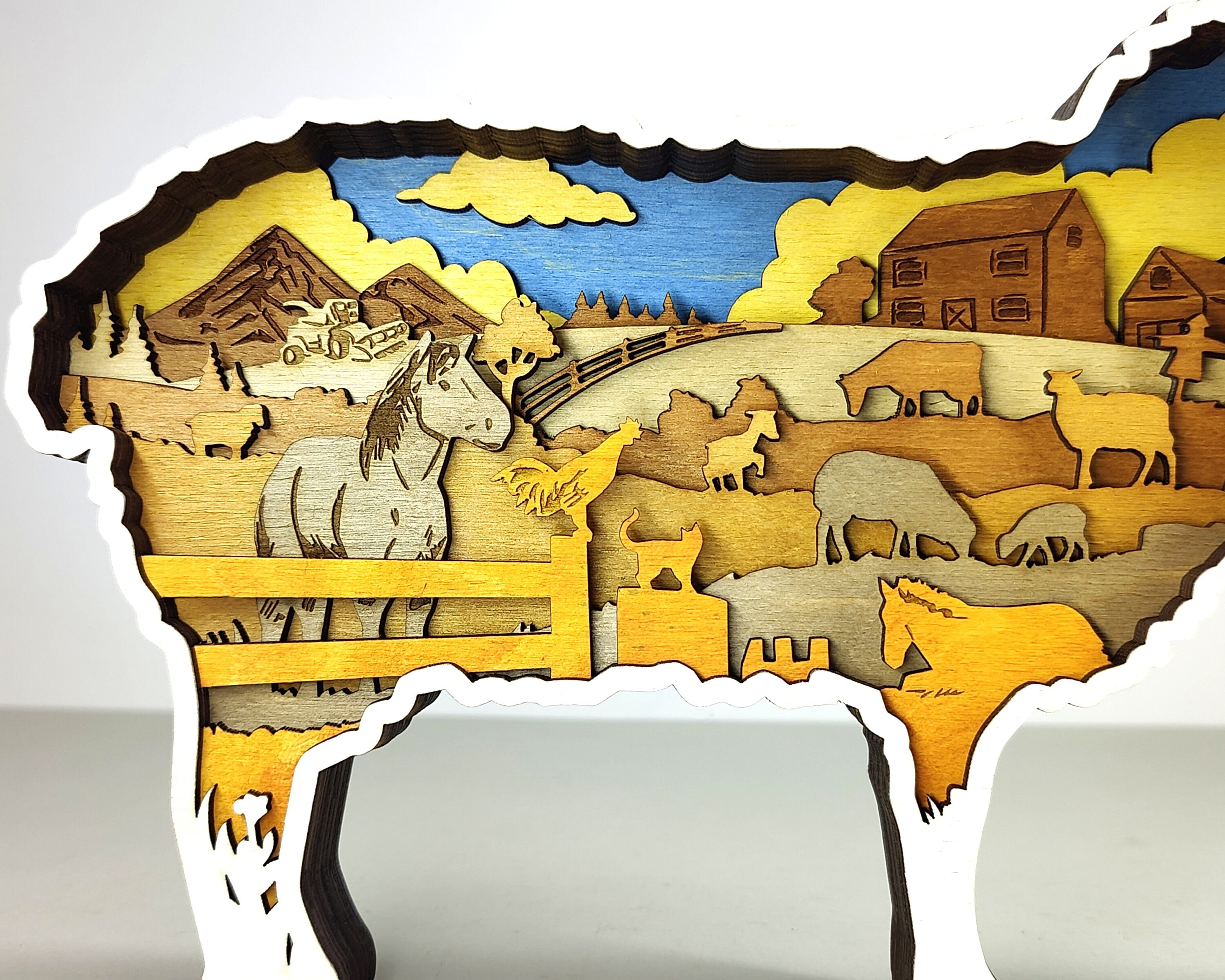 Sheep Lamb SVG Laser Cut Files 9 Layer Art Piece for - Etsy Australia