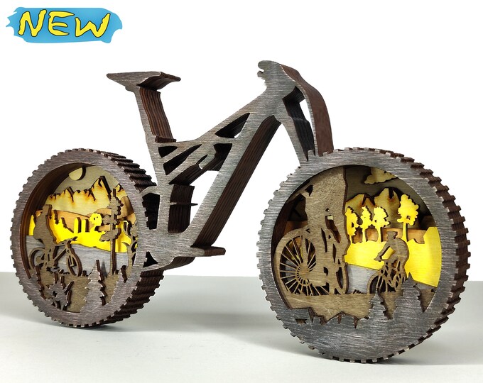 Bicycle 3D Wooden Puzzle Drawing File for Cnc Laser Cut Dxf,svg - Etsy