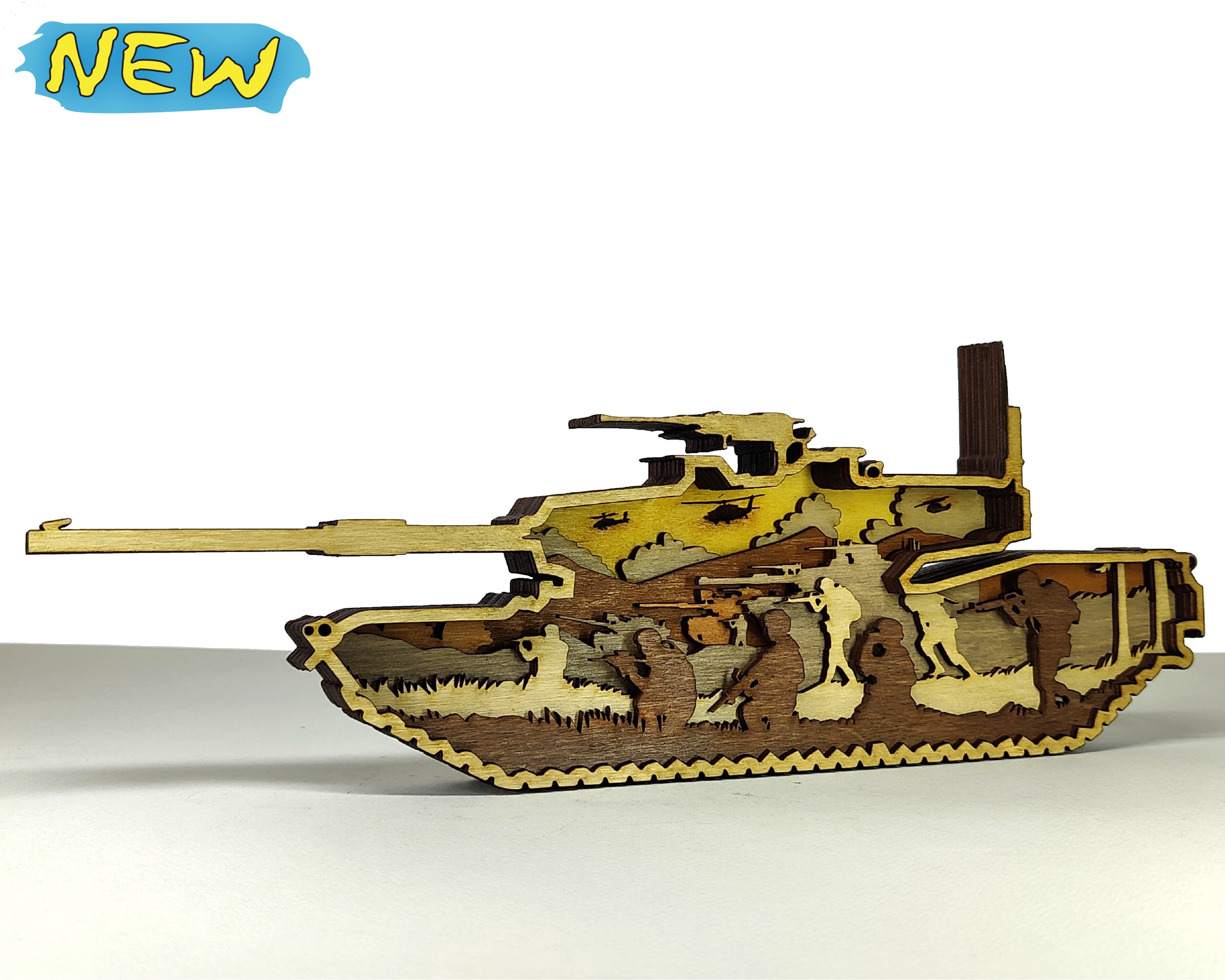 Tank SVG Laser Cut Files 8 Layer Art Piece for Glowforge - Etsy