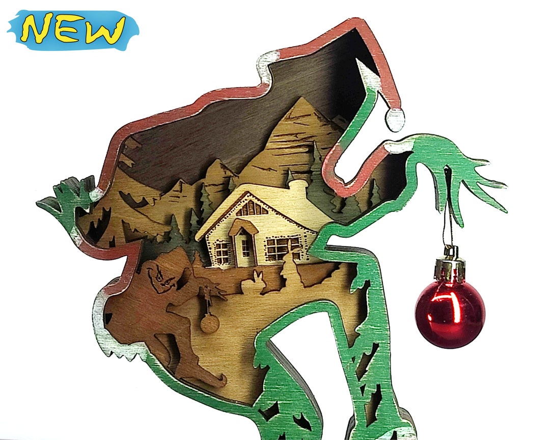 Grinch SVG Laser Cut Files Christmas Svg 8 Layer Art Piece - Etsy Canada