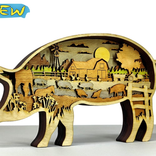 Layered Motorcycle Biker Scene Laser Cut Files 9 Layer Art - Etsy Canada