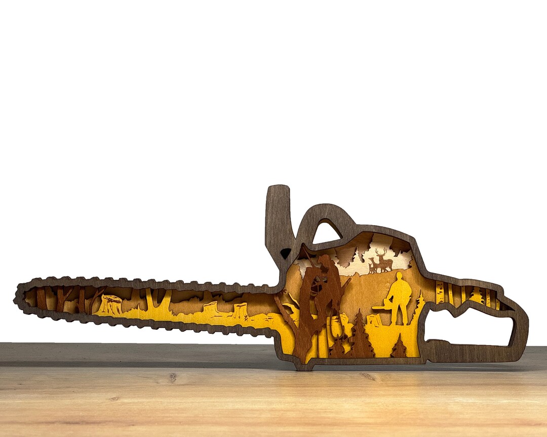 Logging Chainsaw Svg, Lumberjack Svg Archivos cortados por láser Pieza ...