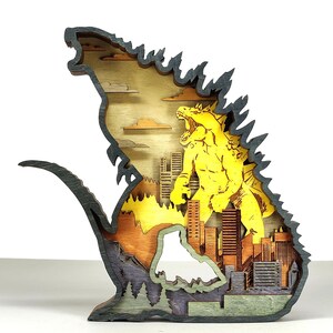 Bigfoot VS Godzilla, Laser Cut Files - Art Piece for Glowforge - Multi ...