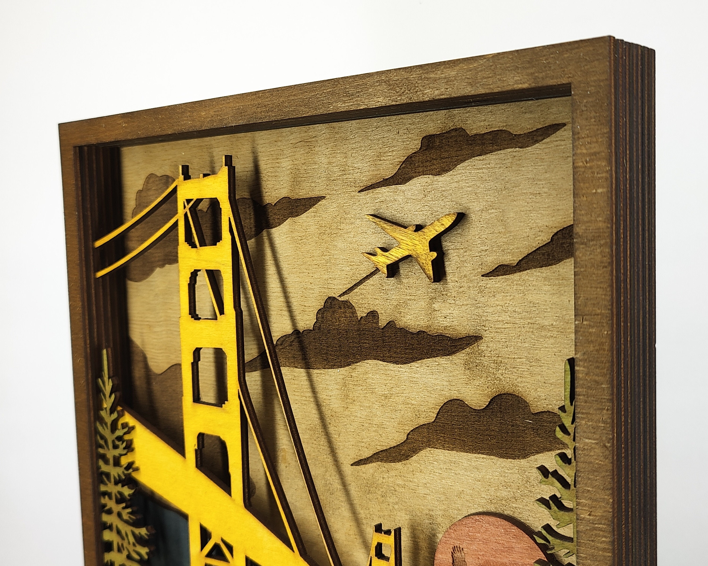 San Francisco SVG California Laser Cut Files 7 Layer Art - Etsy