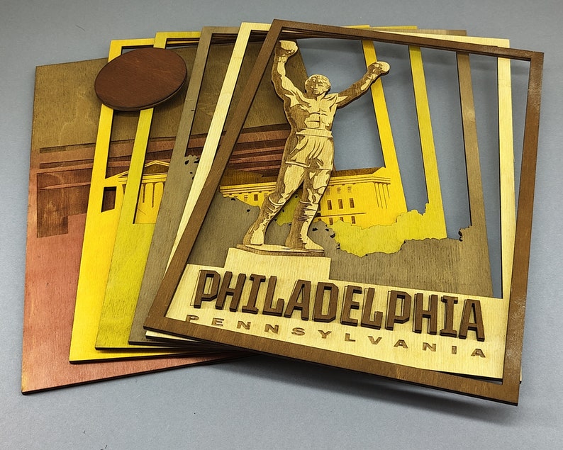 Philadelphia SVG Pennsylvania Laser Cut Files 6 Layer Art | Etsy