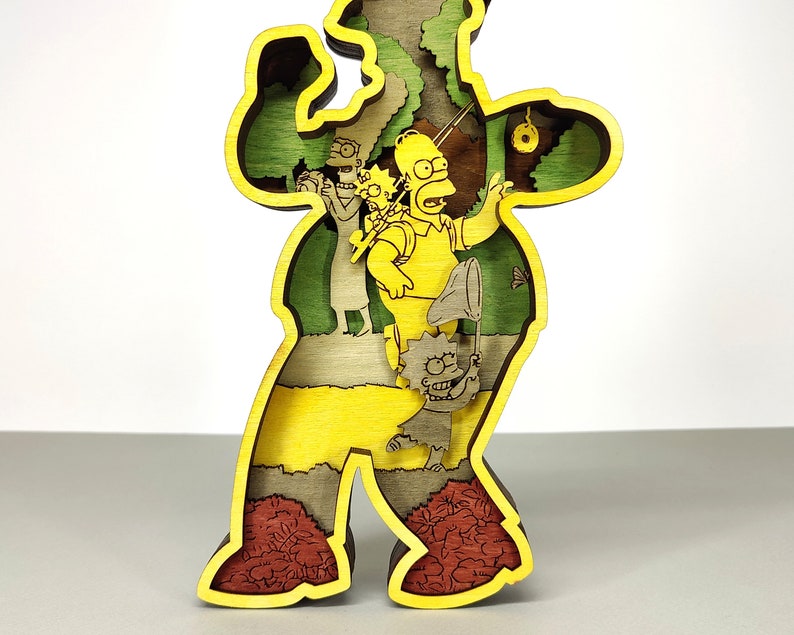 Laser Cut Files Cartoon Cut File 8 Layer Art Piece for - Etsy