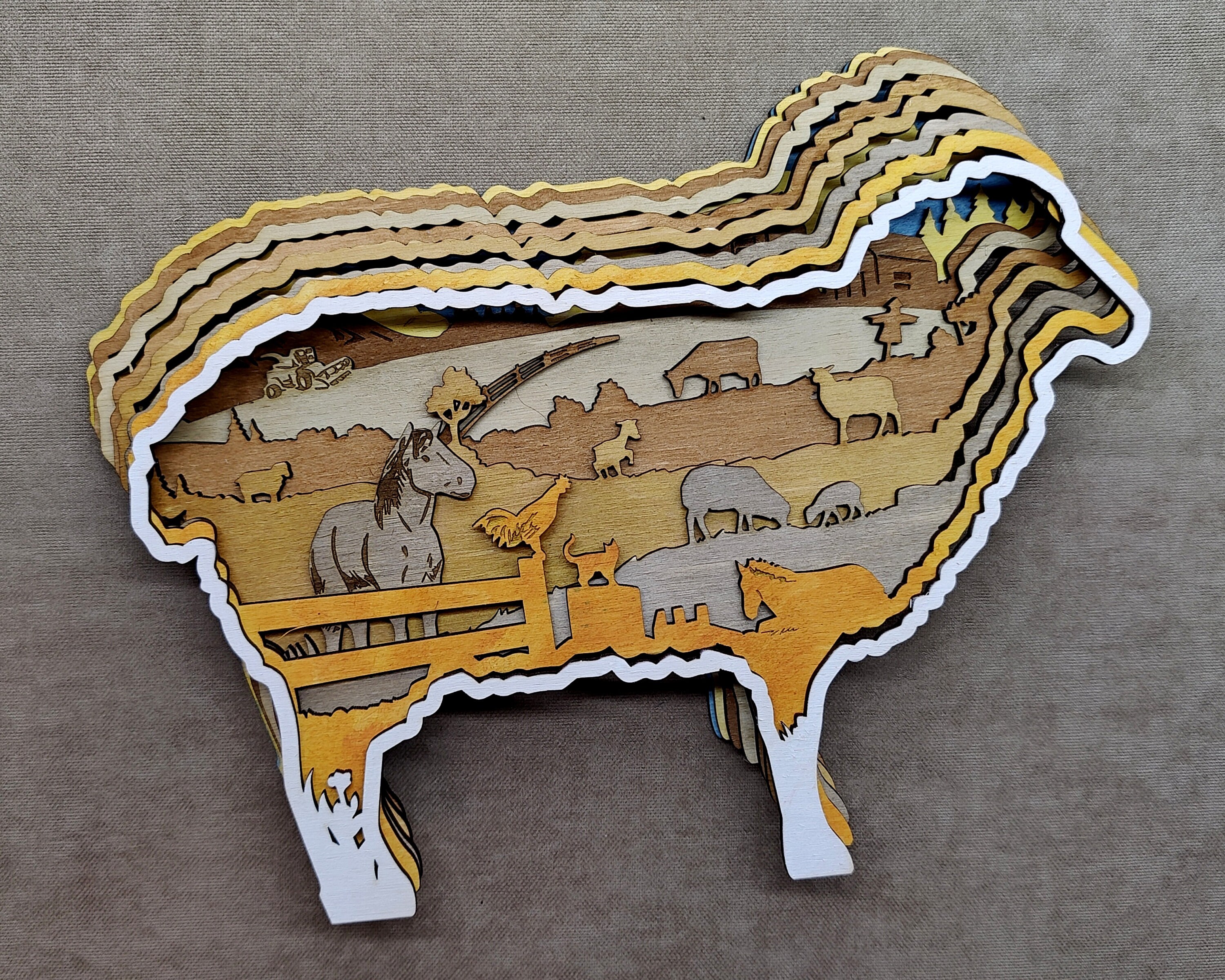 Sheep Lamb SVG Laser Cut Files 9 Layer Art Piece for - Etsy Canada