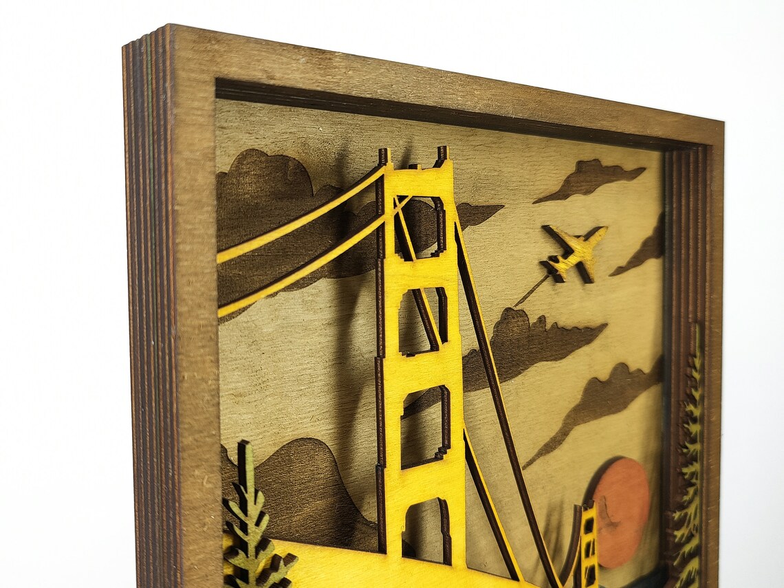 San Francisco SVG California Laser Cut Files 7 Layer Art - Etsy