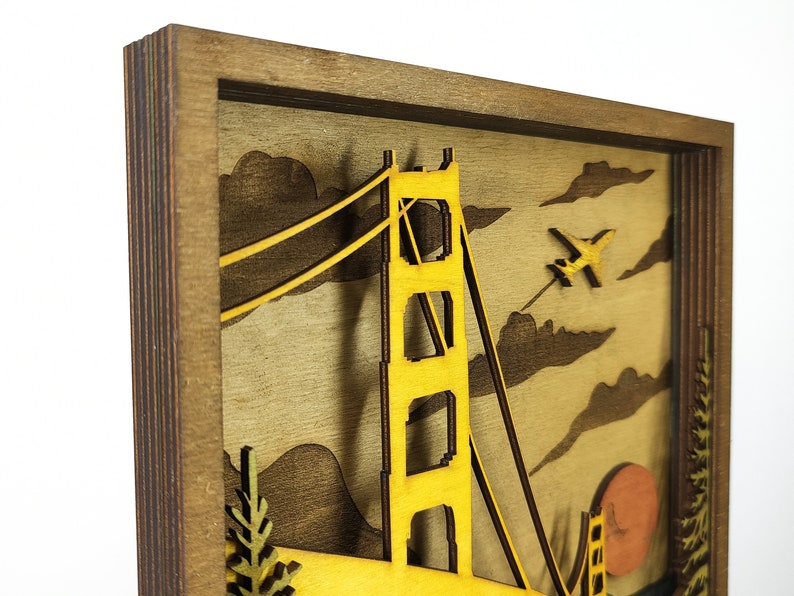 San Francisco SVG California Laser Cut Files 7 Layer Art - Etsy