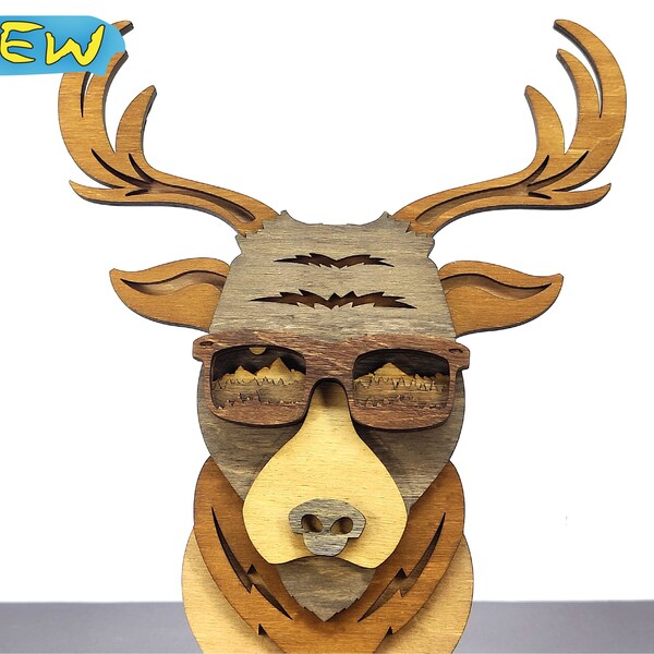 Deer Head Laser Cut File - Etsy