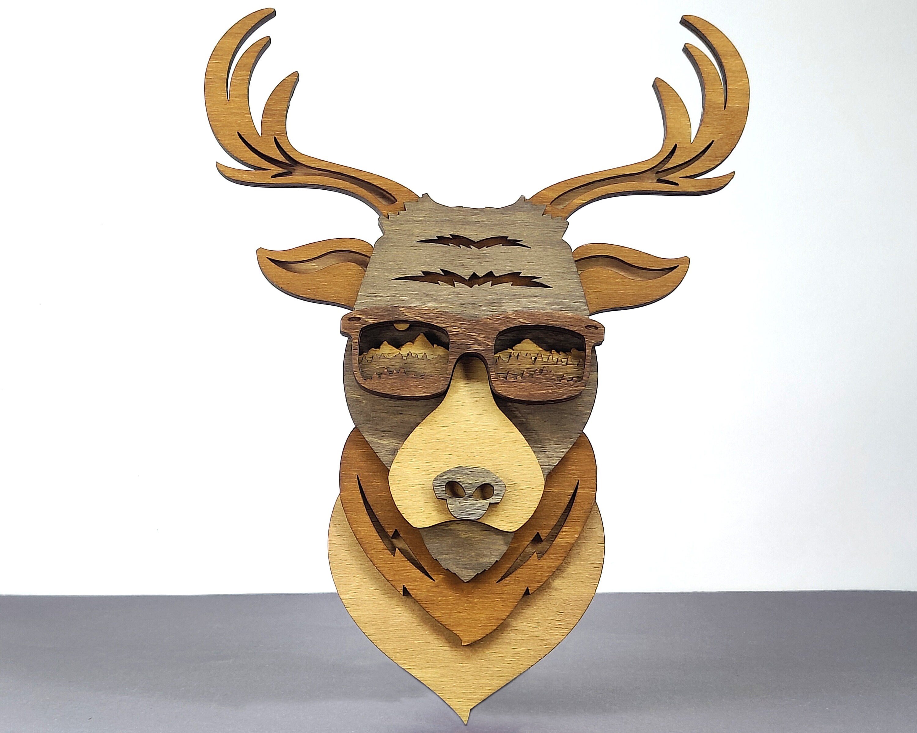 Deer Head SVG Laser Cut Files 6 Layer Art Piece for - Etsy