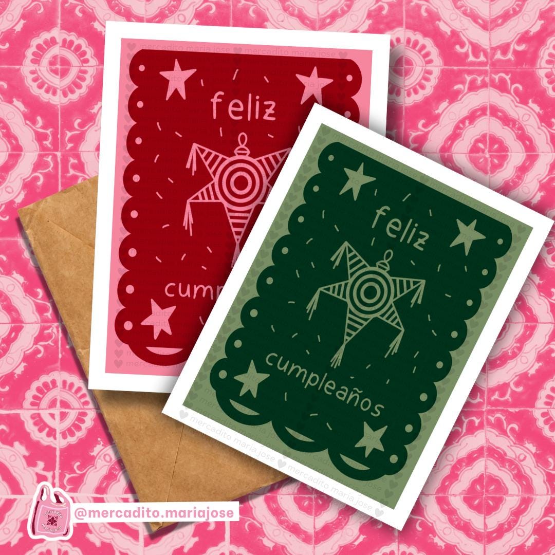 Feliz Cumpleaños Card, Happy Birthday, Spanish Card, Greeting Cards ...