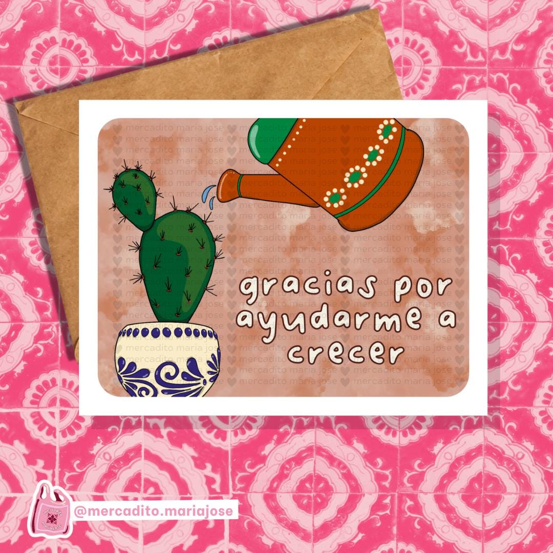 Cactus, Growth, Plant, Thank You, Greeting Card, Gracias, Spanglish ...