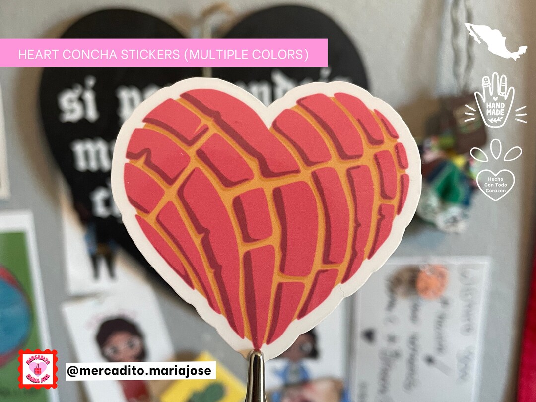 Heart Concha Stickers Pan Dulce Decal Sweet Bread Mexican - Etsy