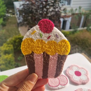 Punch Needle Coaster | Pink Bows Mug Rug | Coaster Lovers Gift | Tufted ...