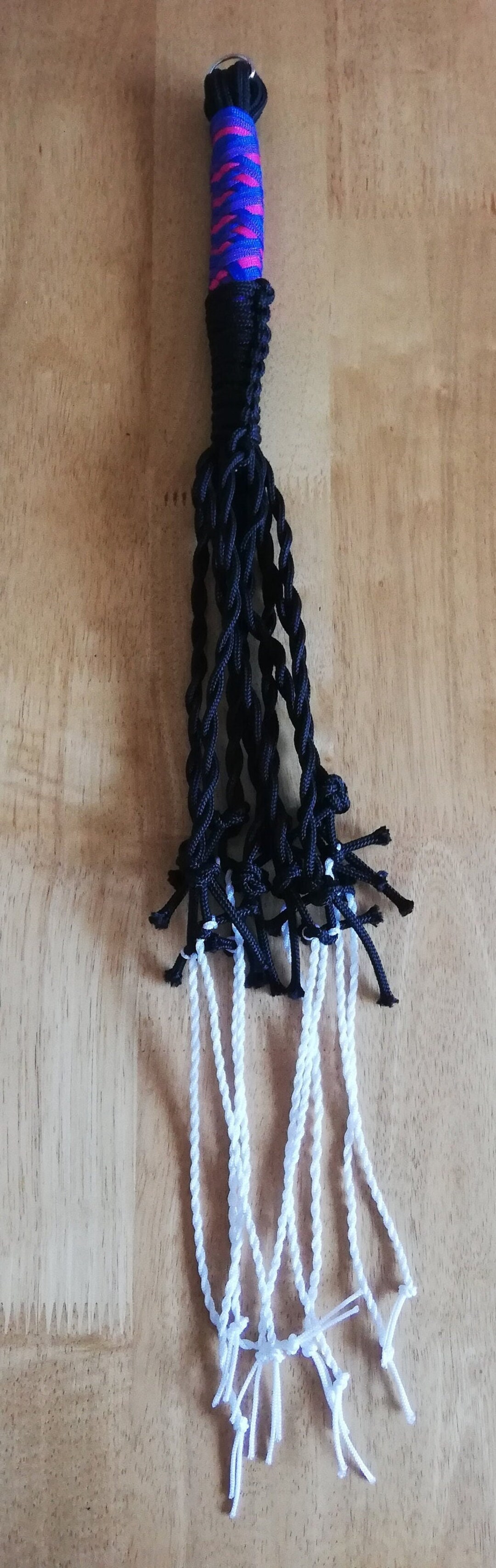 Blue, Pink & Purple Bi PRIDE Flag Paracord Cat-o-nine BDSM, Bondage ...