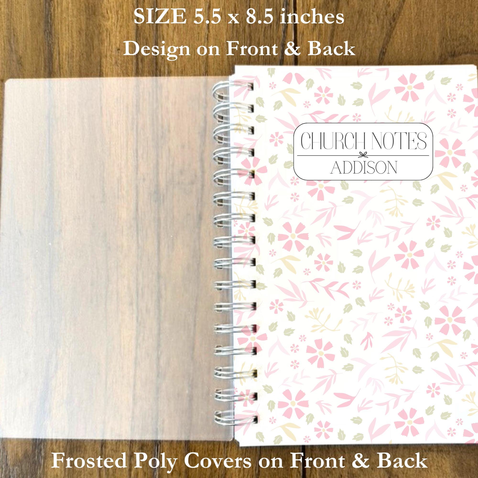 Personalized Church Notes Notebook 5.5 X 8.5 Inches Custom Sermon ...