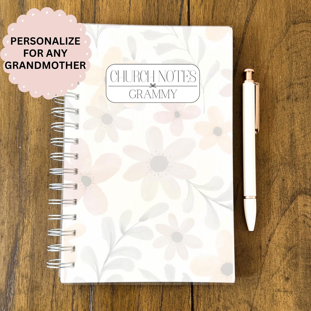 Personalized Church Notes Notebook 5.5 X 8.5 Inches Custom Sermon ...