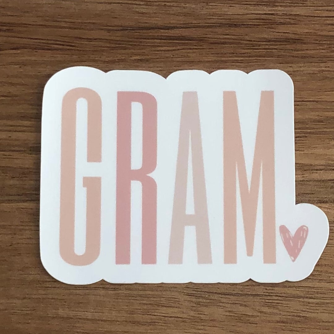 Gram Sticker Personalized Sticker Gram Gift for Gram Cute Sticker ...