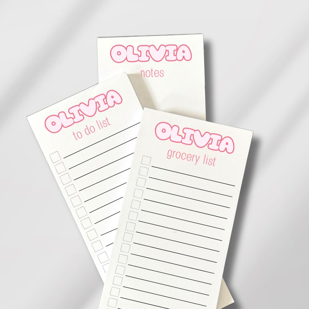 Cute Colorful Notepad Gift Set | 3 Pack Notepad With Personalized Name ...