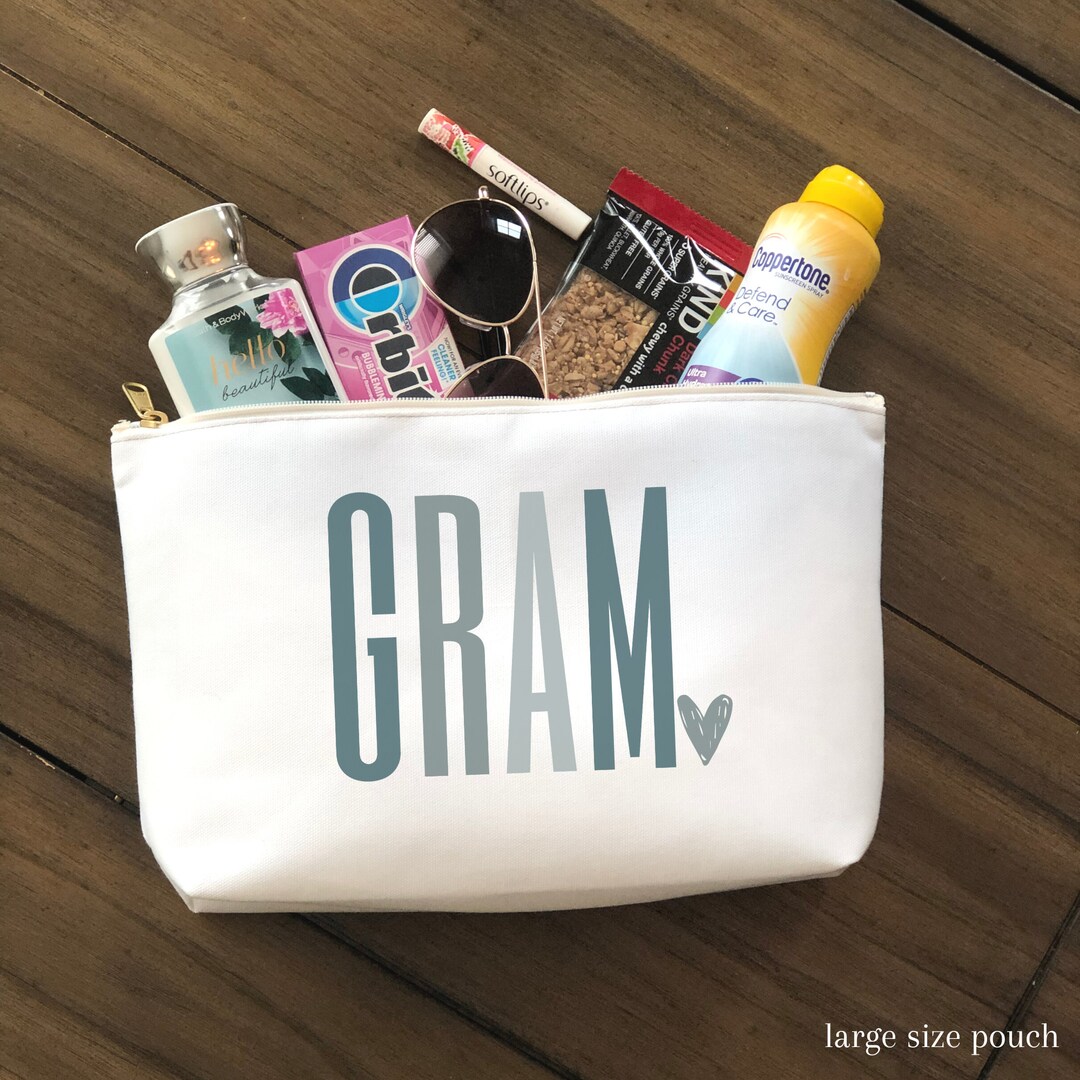 Gram Pouch Gram Travel Bag Gram Makeup Bag Personalized Gram Gift Gram ...