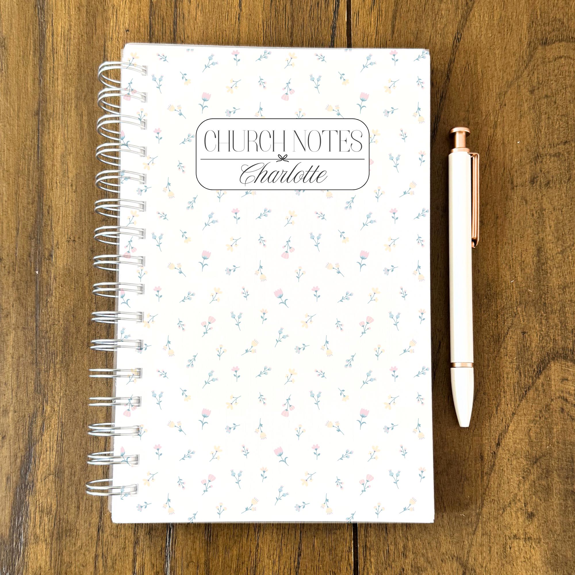 Personalized Church Notes Notebook 5.5 X 8.5 Inches Custom Sermon ...